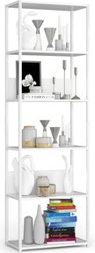 Kovový regál Loft 60 cm bílá/bílá
