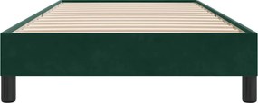 Postel Box Spring bez matrace tmavě zelená 80x210 cm samet 3315804