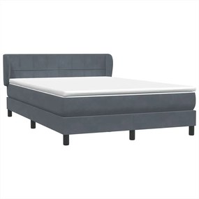 Box spring postel s matrací tmavě šedá 160x210 cm samet 3317530