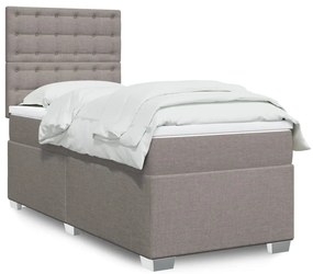 Box spring postel s matrací taupe 100 x 200 cm textil 3290417
