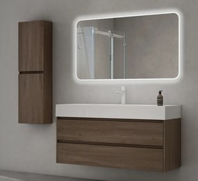 Design LED luxusní koupelnová skříňka s umyvadlem DOPORRO DEEP - 120cm Barva: eiche