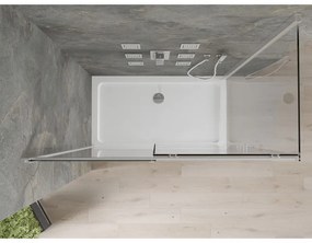 Mexen Omega sprchový kout s posuvnými dveřmi 140 x 70 cm, 8mm čiré sklo-chromový profil + sprchová vanička, 825-140-070-01-00-4010