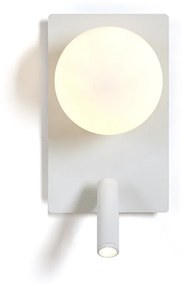 Nástěnné svítidlo s lampičkou na čtení Glos Reader Vertical Barva: Bílá