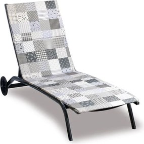 Bellatex Polstr na plážové lehátko potah na zip 55x195 cm Šedá