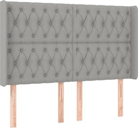 Box spring postel s matrací a LED světle šedá 140x200 cm textil 3138557