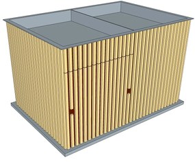 DESIGN FACTORY - Cyklobox de Luxe 5 – 6 kol, farba natur, (1,6 x 2,3 m), CYKL5-6