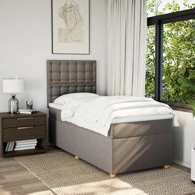 Box spring postel s matrací taupe 100 x 200 cm textil 3293509