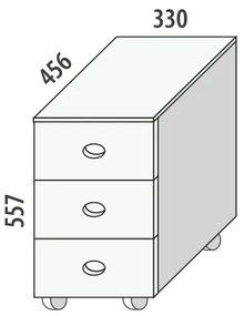 DOMESTAV s.r.o. Kontejner 3-zásuvkový BUBLINY