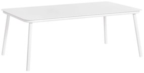 Bílý kovový zahradní konferenční stolek Bizzotto Spike