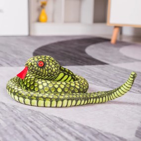 Dlouhý plyšový had - více variant i velikostí Barva: černo-zelený had, Rozměry: 90-110 cm