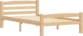 Rám postele masivní borové dřevo 100 x 200 cm 322062