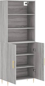 Skříň highboard šedá sonoma 69,5 x 34 x 180 cm kompozitní dřevo 3189243