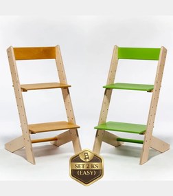 Lucas Wood Style - rostoucí židle EASY LINE zvýhodněný set 2 ks -  buk + zelená
