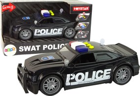 LEAN Toys Automobilová policie Světla zní černě 1:14