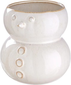 SNOWMAN Váza 16 cm - bílá