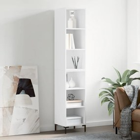 Skříň highboard bílá 34,5x32,5x180 cm kompozitní dřevo