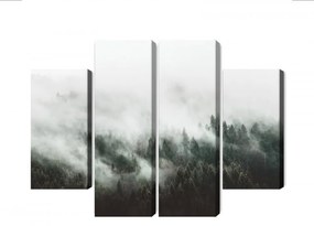 Vícedílný obraz Zamlžená 3D Lesní Krajina Nedostatek Nedostatek Přírodní plátno 120x90