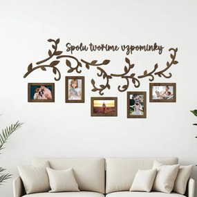 dřevo života Dřevěný fotorámeček SPOLU TVOŘÍME VZPOMÍNKY Zvolte barvu dekoru: Ořech, Zvolte velikost fotografie (cm): 10x15