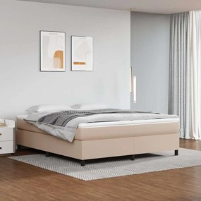 Box spring postel s matrací cappuccino 180 x 200 cm umělá kůže 3144625