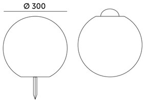 LED RGB Stmívatelná solární lampa LED/5W/3,7V 3000K IP54 pr. 30 cm