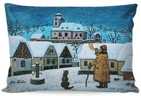Matějovský Povlak na polštářek Deluxe Josef Lada Ponocný se psem, 33 x 50 cm