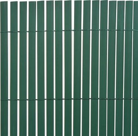 Oboustranný zahradní plot 110 x 500 cm zelený 317162