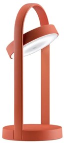 OnaDnes -20% Pedrali Červená kovová bezdrátová stolní LED lampa Giravolta 33 cm