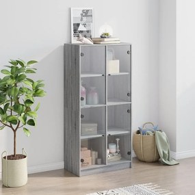 Highboard s dvířky šedý sonoma 68x37x142 cm kompozitní dřevo 3295862