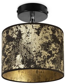 Bodové svítidlo Werona 2, 1x černé/zlaté textilní stínítko, (možnost polohování), g