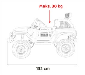 Ramiz Terénní auto OFF-ROAD 3.0 pro děti růžové + dálkové ovládání + pomalý start + pásy + LED a zvuky