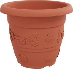 Květináče 6 ks Cihlově červená Ø 34 x 28 cm Plast 3403273