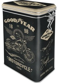 Postershop Plechová dóza s klipem - Goodyear Motorcycle 1,3l