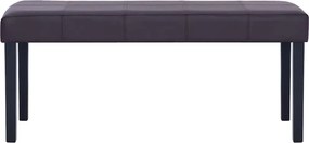 Lavice 106 cm hnědá umělá kůže 281310
