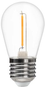 Dekorační LED žárovka E27 teplá 2700k 1w 59 lm plastová
