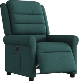 Elektrické polohovací křeslo tmavě zelené textil 3303300