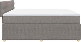 Box spring postel s matrací taupe 200x200 cm textil 3289874