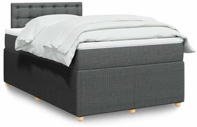 Box spring postel s matrací tmavě šedá 120x190 cm textil 3287410