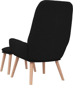 Relaxační křeslo s podnožkou černé textil 3315153