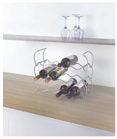 Třípatrový držák na 12 lahví vína Metaltex Wine, délka 45 cm