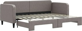 Válenda s přistýlkou taupe 80 x 200 cm textil 3196814