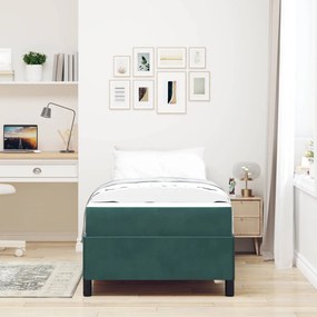 Rám postele Tmavě zelená 90 x 190 cm textil 3399033
