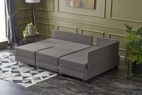 Designová rohová sedačka Ramesha 280 cm hnědá - pravá