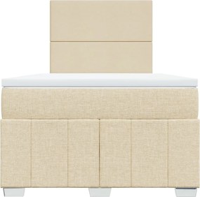 Box spring postel s matrací krémová 120x190 cm textil 3291605