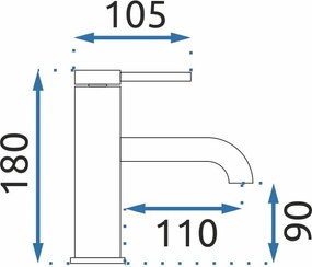 Rea Spot, umyvadlová baterie, chromová, REA-B2010