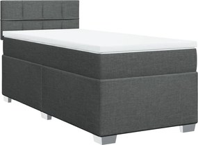 Box spring postel s matrací tmavě šedá 100 x 200 cm textil 3285800