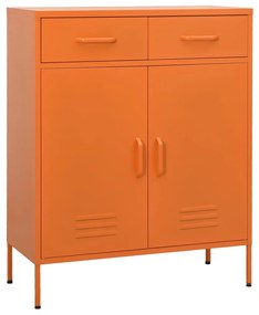 Úložná skříň oranžová 80 x 35 x 101,5 cm ocel - Default Title