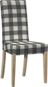 Potah na židli IKEA  Harry, krátký barva šedá látka vzorované
