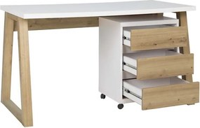 ADRK Furniture Stůl s kontejnerem IWO I DE-Iwo-I-W+ART-T021