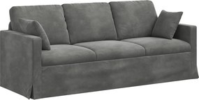 Set pohovek 2 ks Tmavě šedá samet 3407596