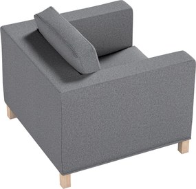 Potah na křesko IKEA Karlanda, krátký barva šedá látka pletený vzor